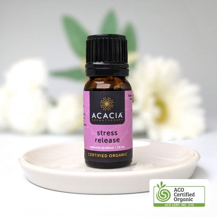 Acacia AromaTherapy Stress Release Certified Organic Essential Oil Ble ...